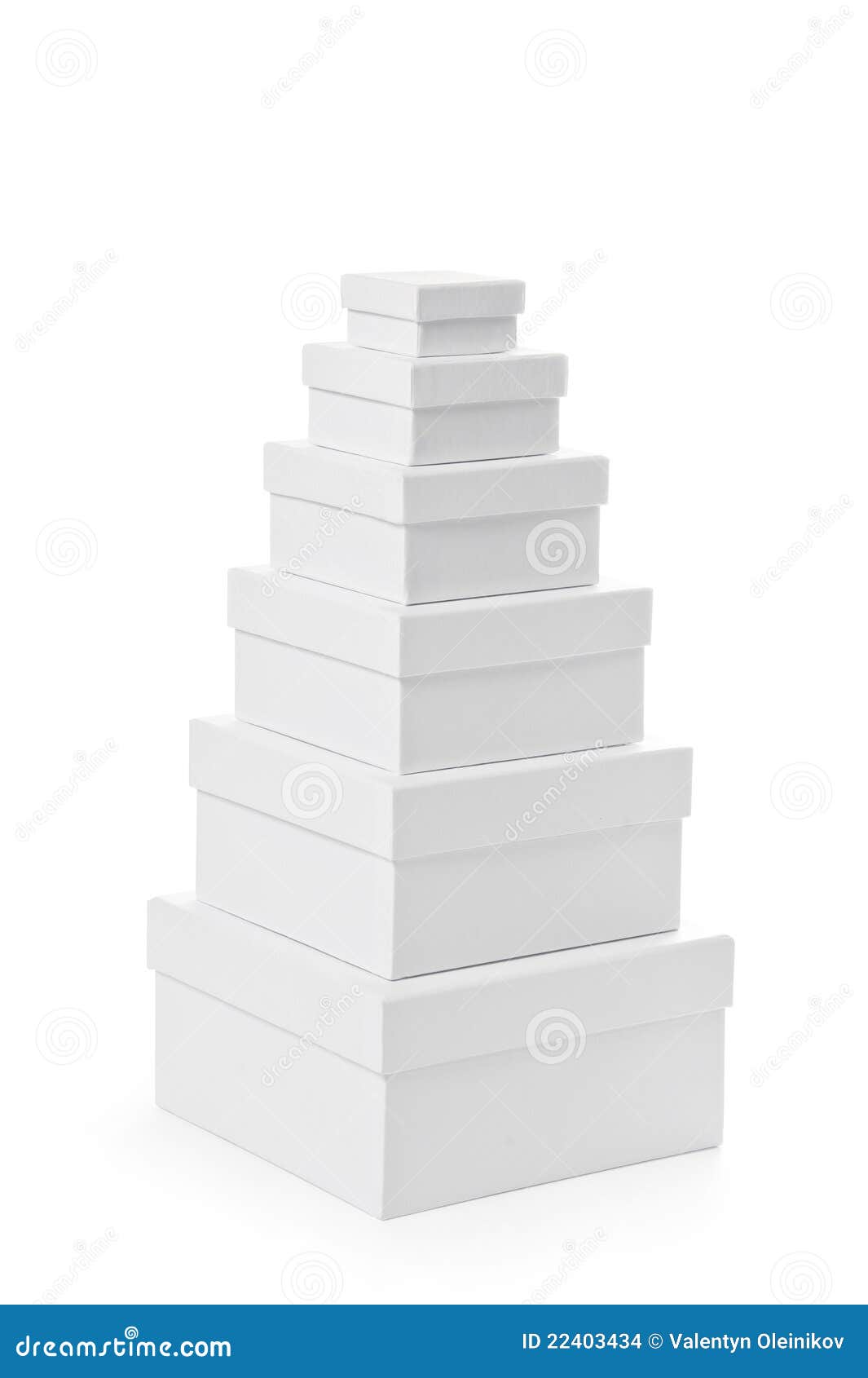 Stack of Pasteboard Square Gift Boxes Stock Photo - Image of present ...