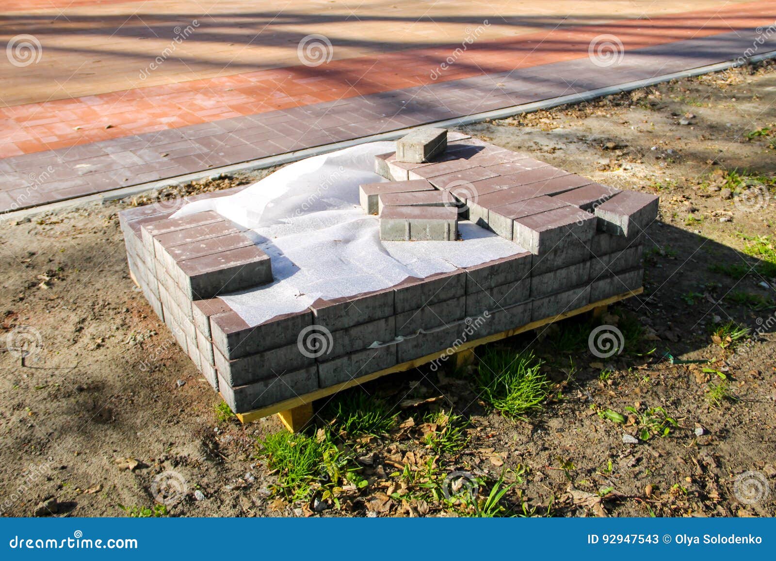 Stack of Pavement Slabs is Ready for Usage Placed at Constru Stock ...