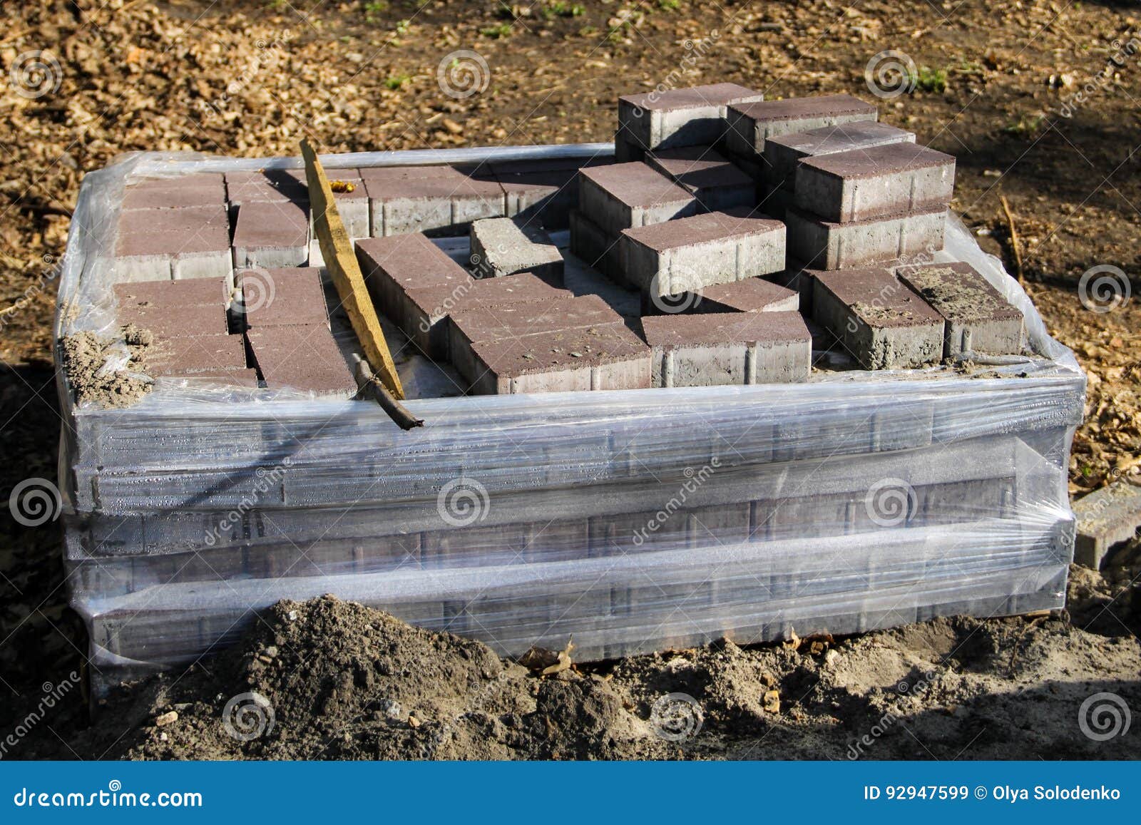 Stack of Pavement Slabs is Ready for Usage Placed at Constru Stock ...
