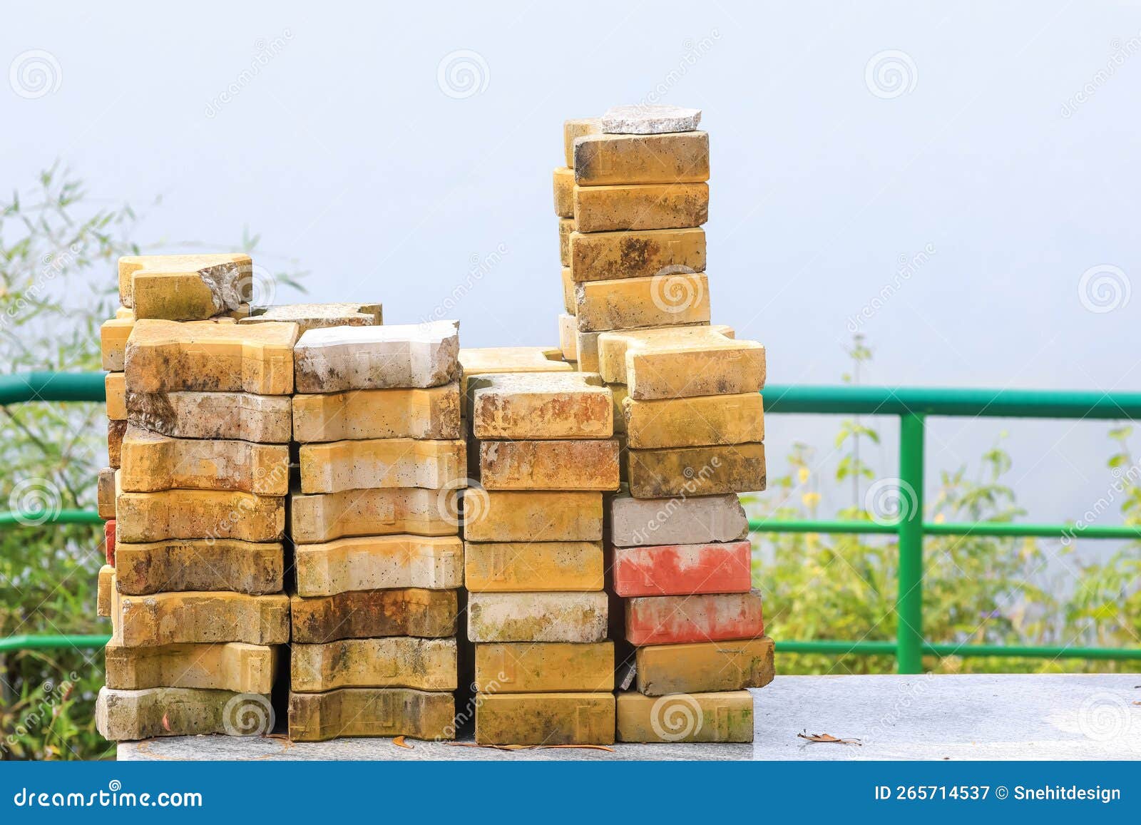 Stack of Paving Bricks for Construction of Pavement Stock Image - Image ...