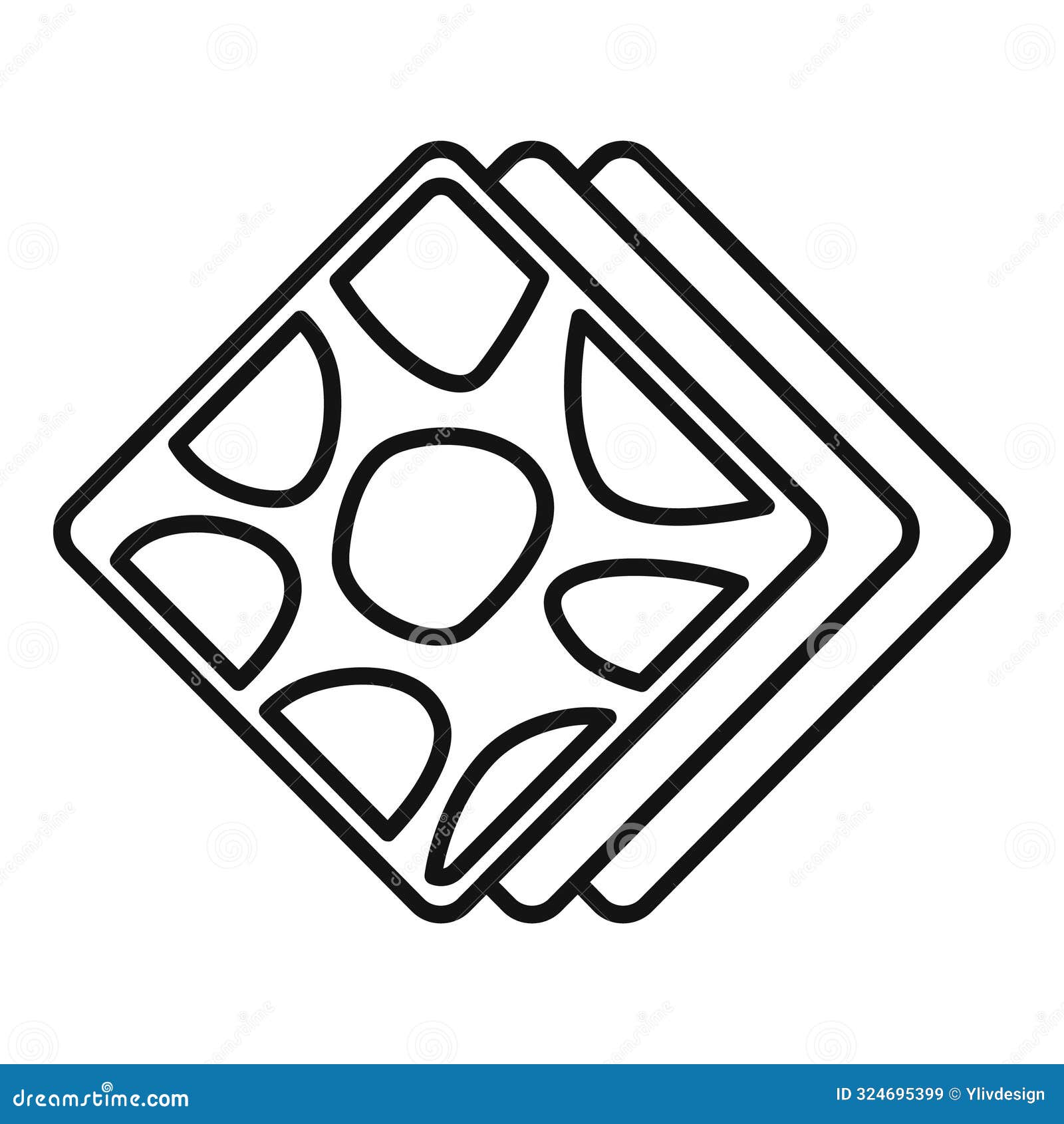Stack Of Paving Slabs Icon Representing Construction And Flooring ...