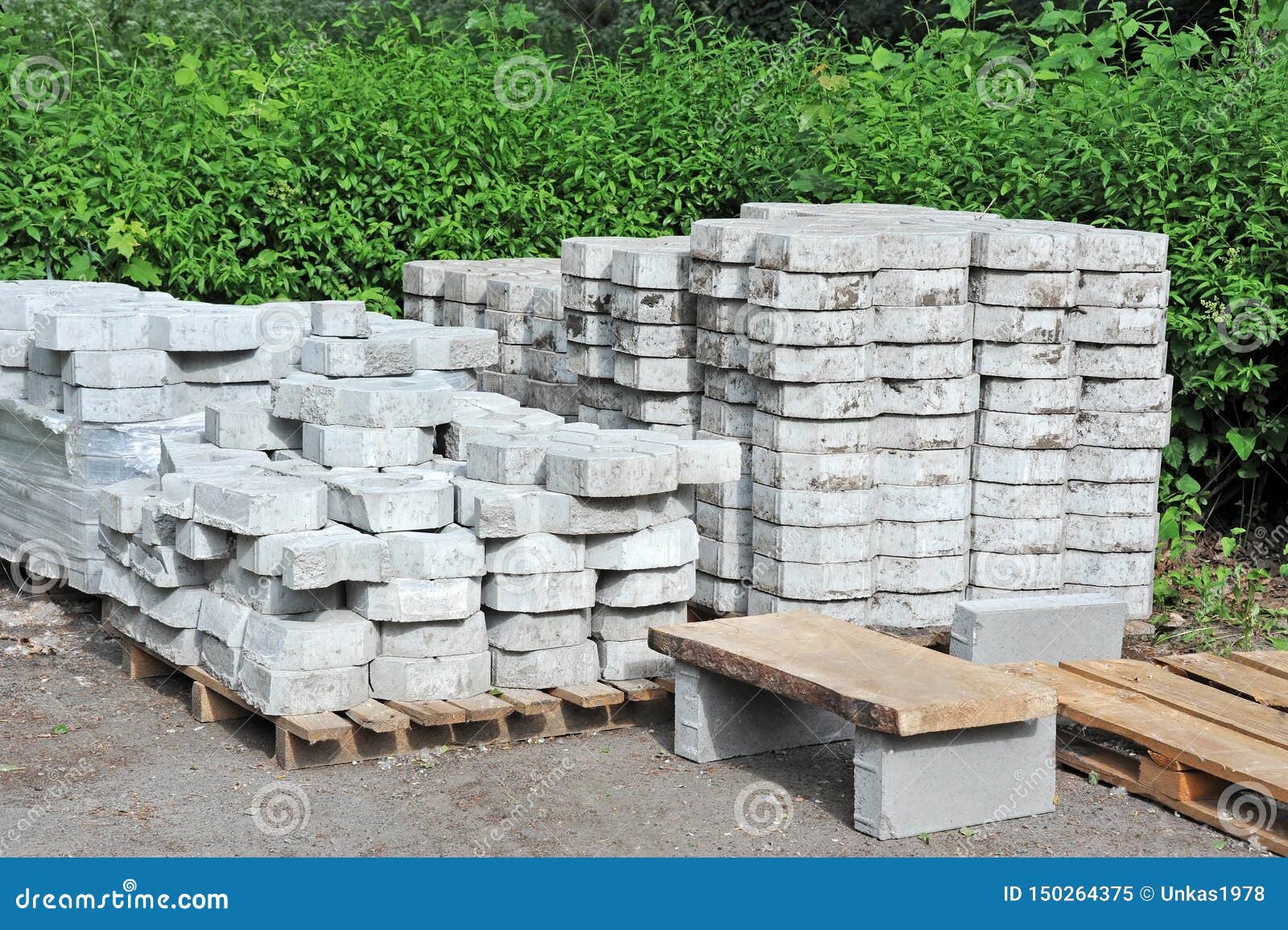 Stack of paving stone stock image. Image of brickwork - 150264375