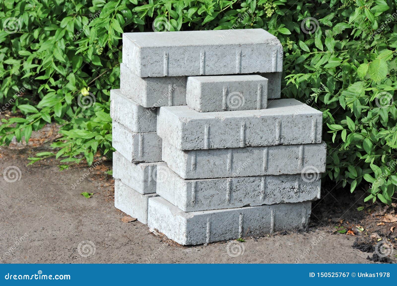 Stack of paving stone stock image. Image of city, material - 150525767