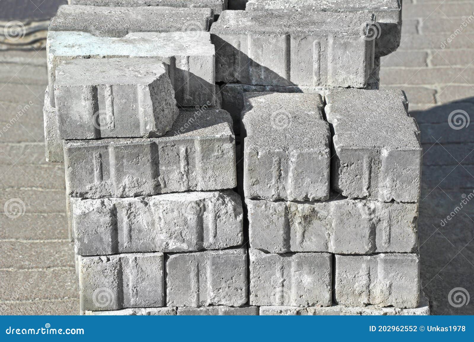 Stack of paving stone stock photo. Image of business - 202962552