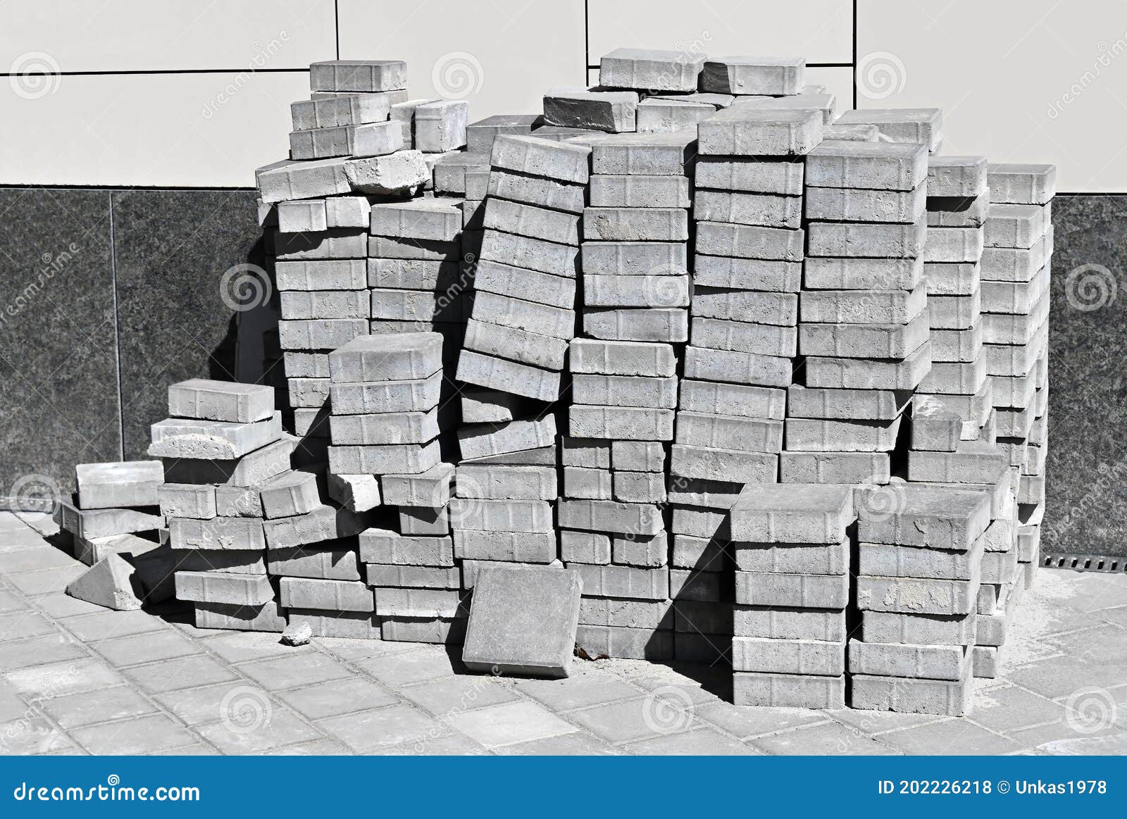 Stack of paving stone stock photo. Image of development - 202226218
