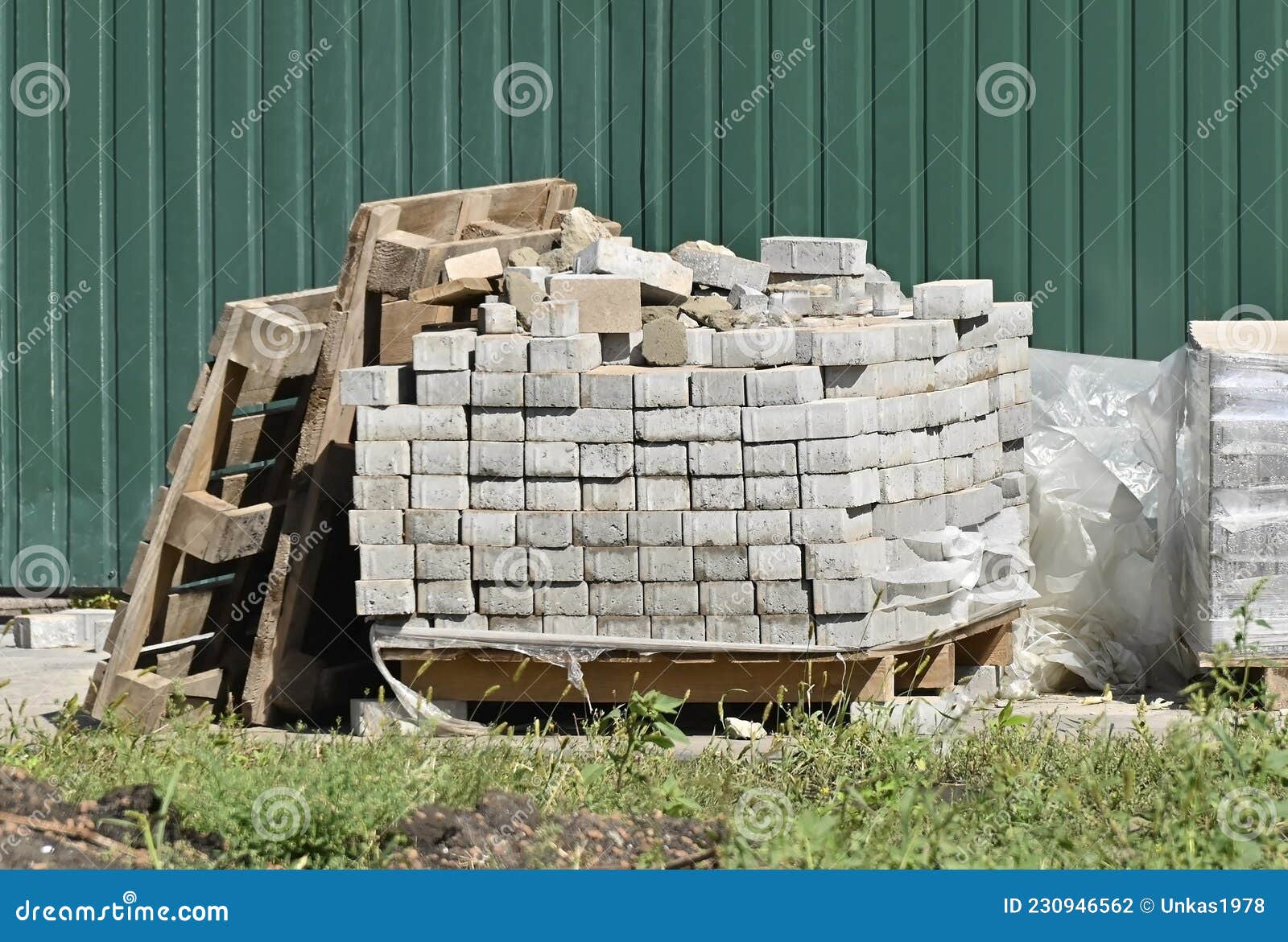 Stack of paving stone stock photo. Image of abstract - 230946562