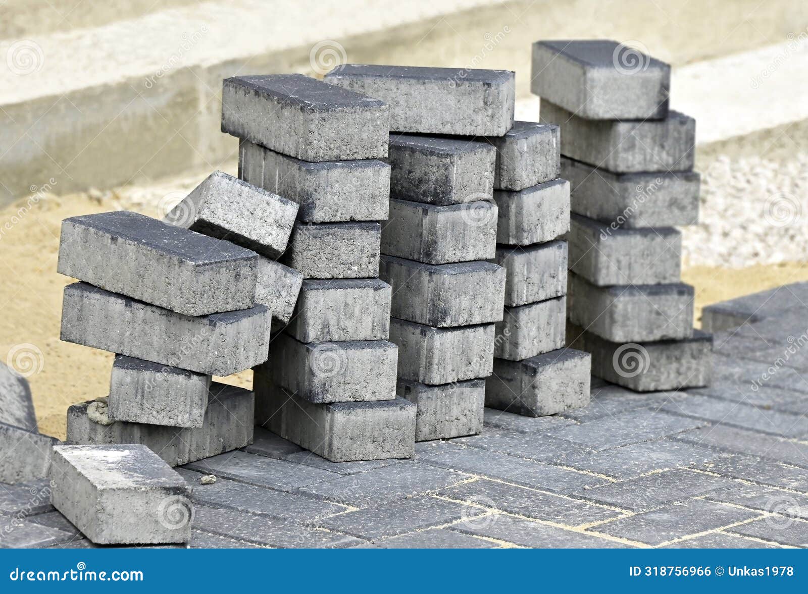 Stack of paving stone stock photo. Image of outdoor - 318756966