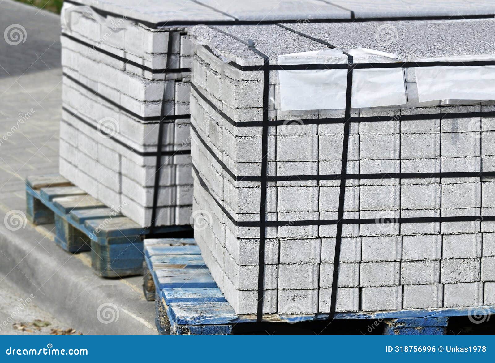 Stack of paving stone stock photo. Image of brickwork - 318756996