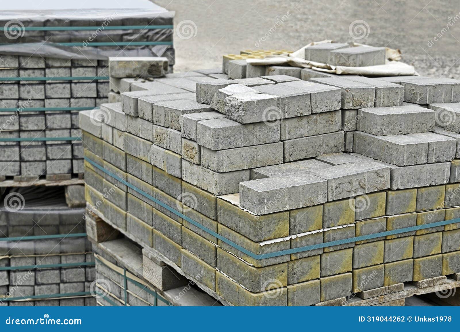 Stack of paving stone stock photo. Image of paving, masonry - 319044262