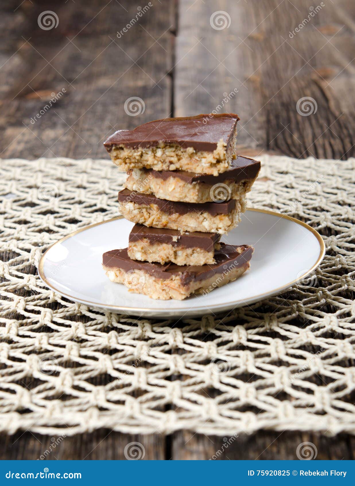 Stack of Peanut Butter Chocolate Dessert Stock Image - Image of stack ...