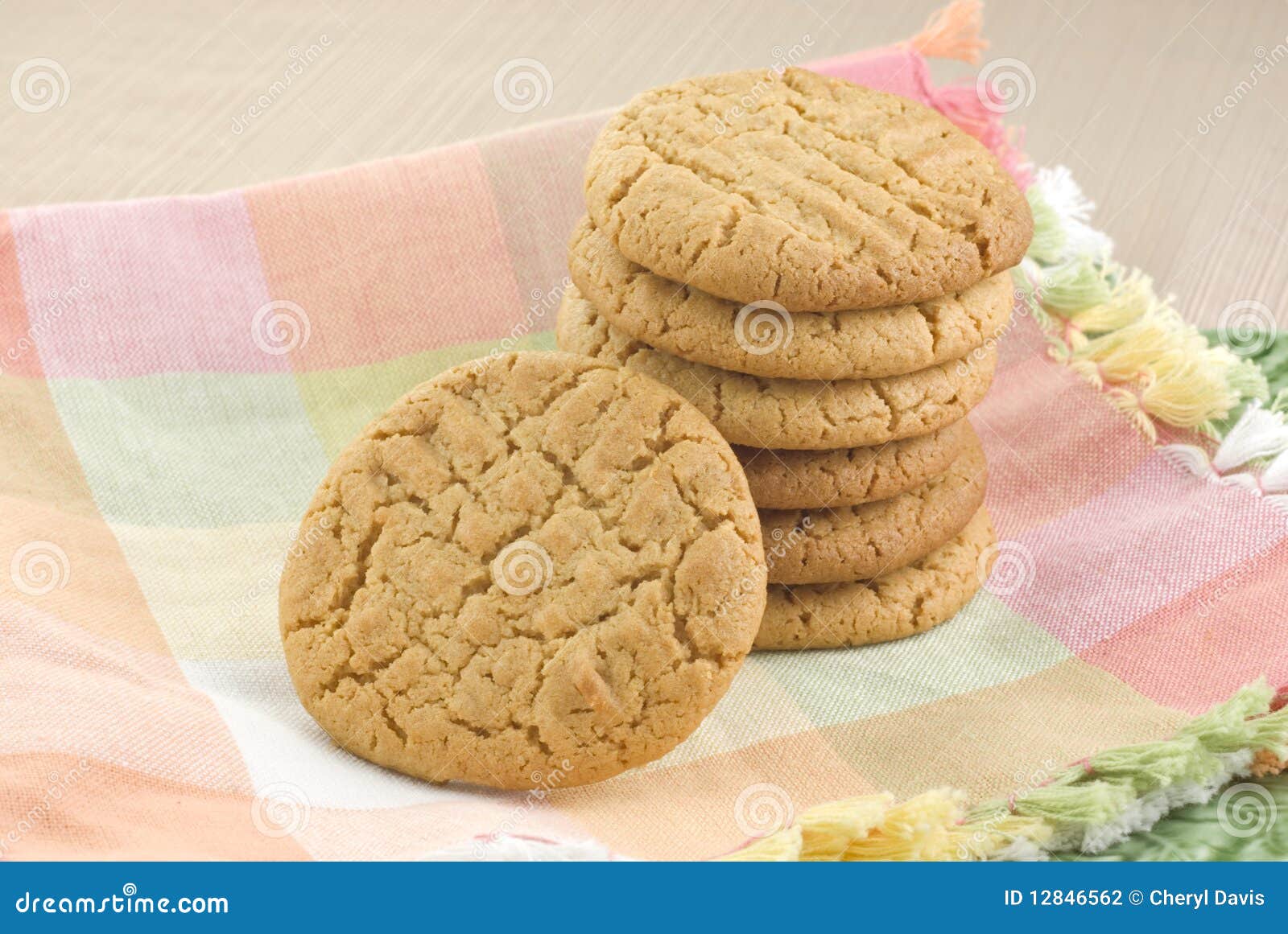 Stack of Peanut Butter Cookies Stock Photo - Image of copy, life: 12846562