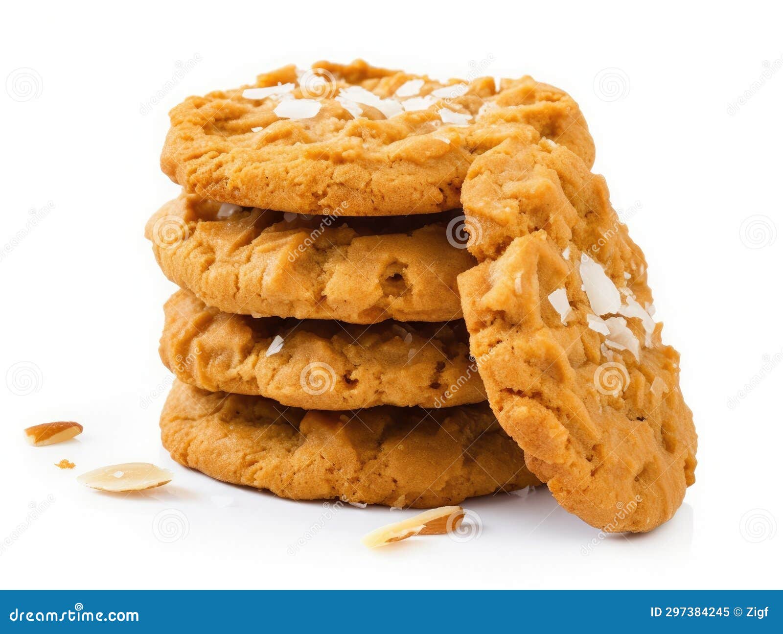 Stack of Peanut Butter Cookies on a White Background Stock Illustration ...