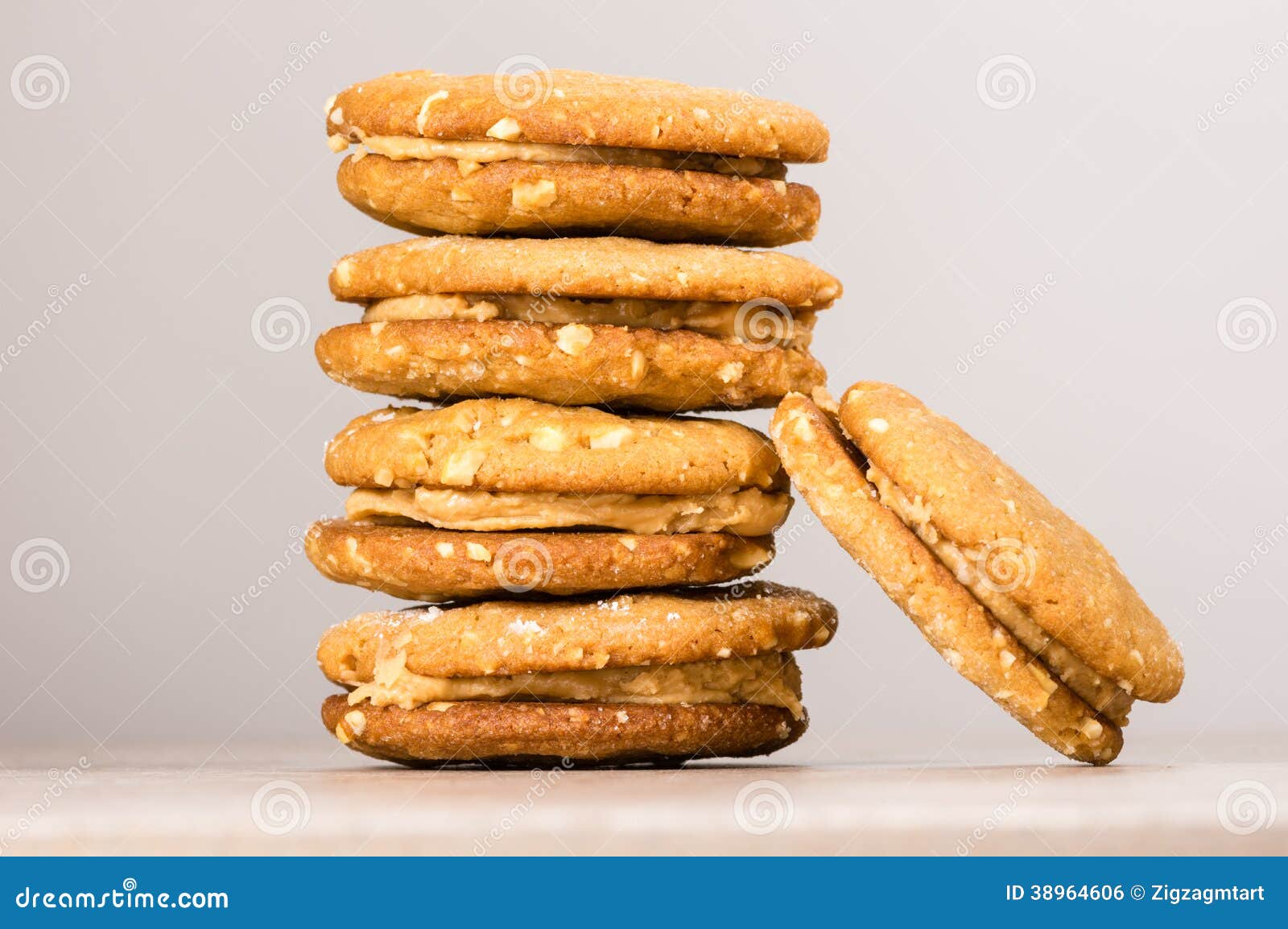 Stack of Peanut Butter Filled Cookies Stock Photo - Image of event ...