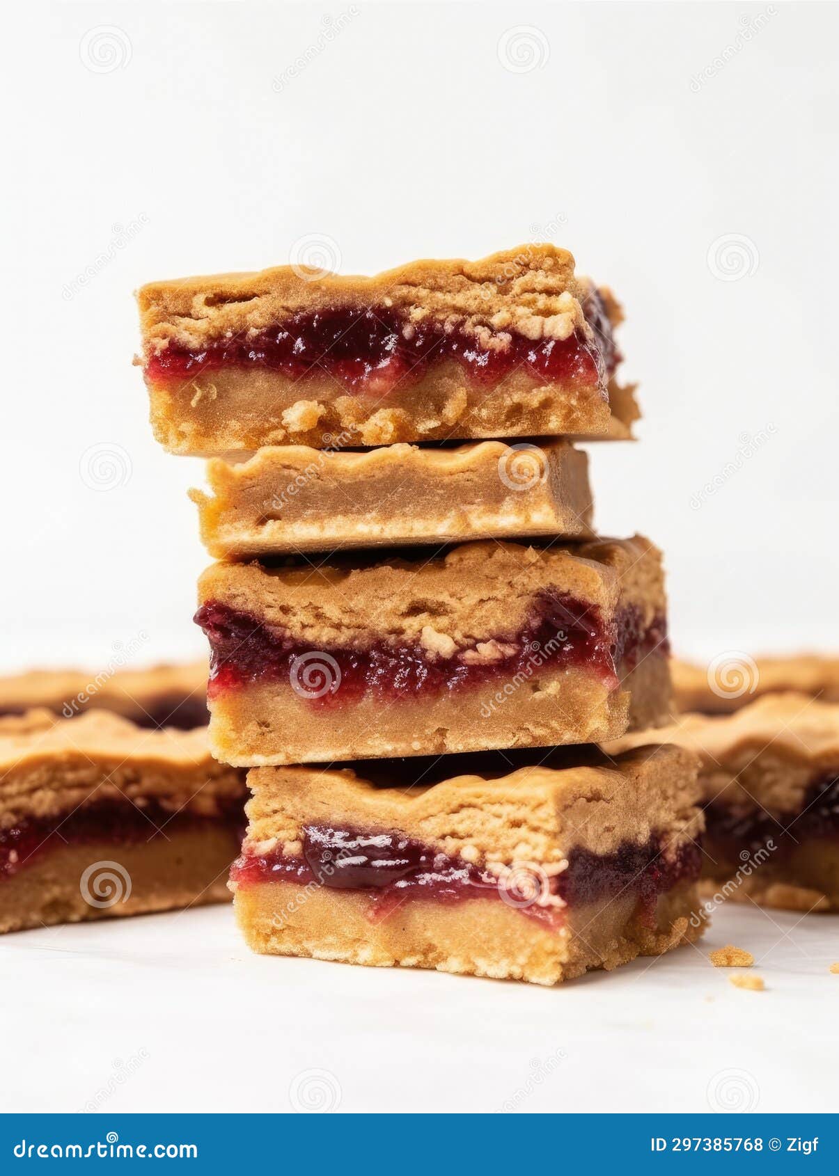 Stack of Peanut Butter and Jelly Bars Stacked on Top of Each Other ...
