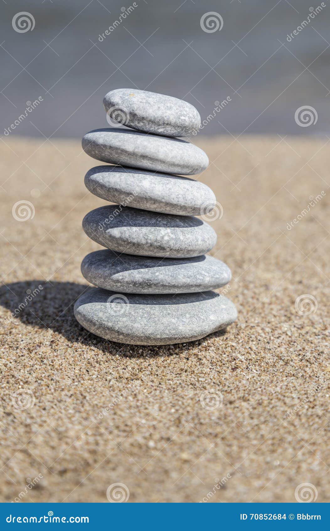 Stack of Pebble Stones on Balance on Sand Stock Photo - Image of simple ...