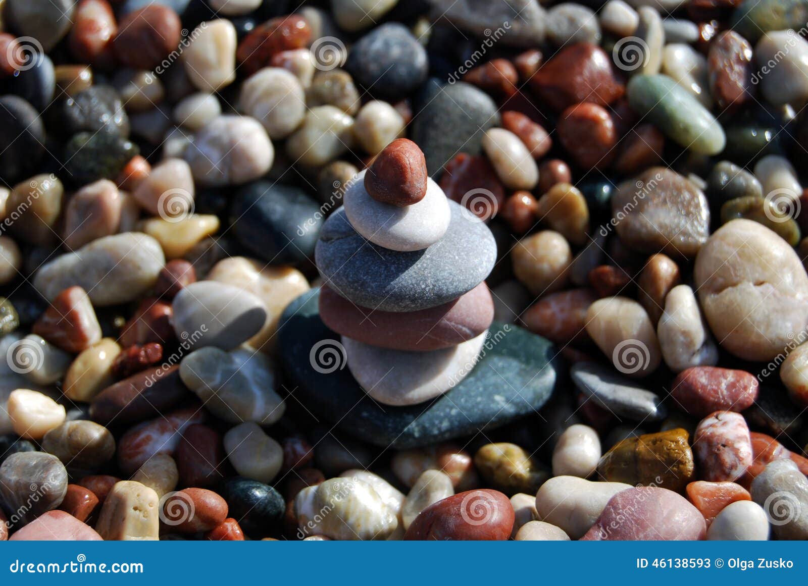 Stack of pebble stones stock image. Image of achievement - 46138593