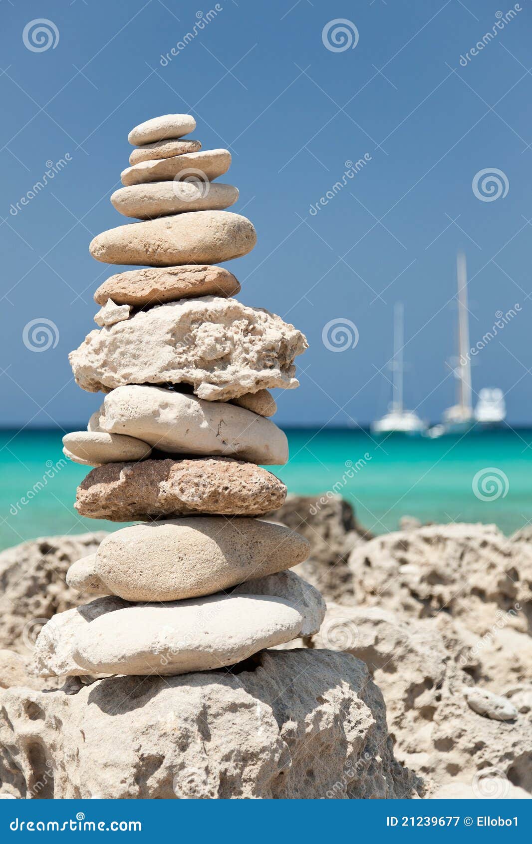 Stack of Pebbles on the Beach. Stock Image - Image of nature, peace ...