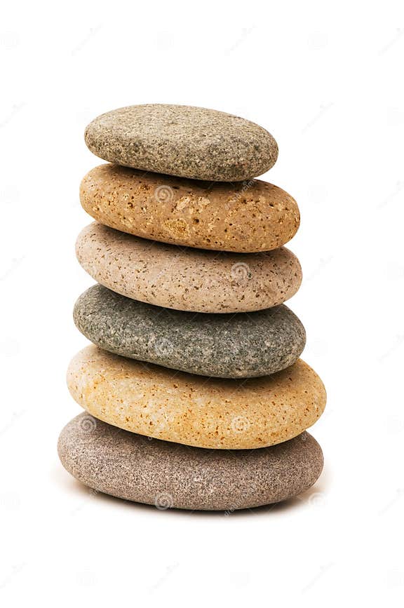 Stack of pebbles isolated stock photo. Image of abstract - 7775194