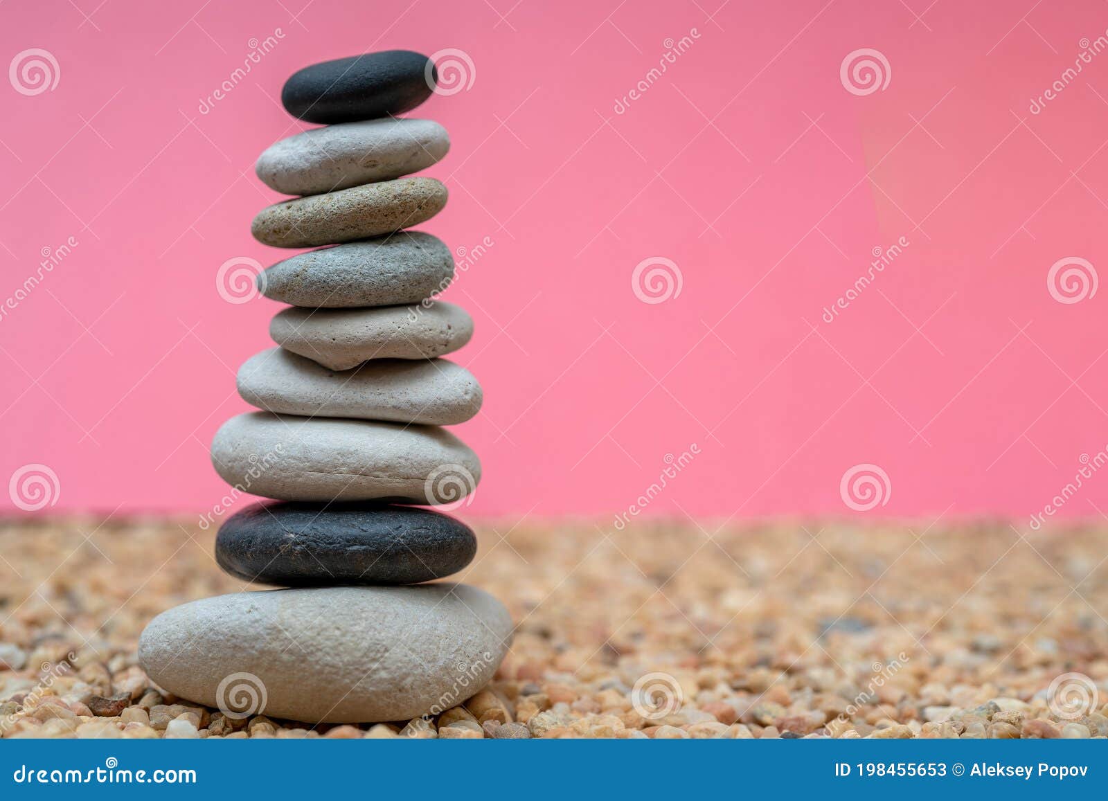 Stack of Pebbles in an Unstable State. Stock Image - Image of unstable ...