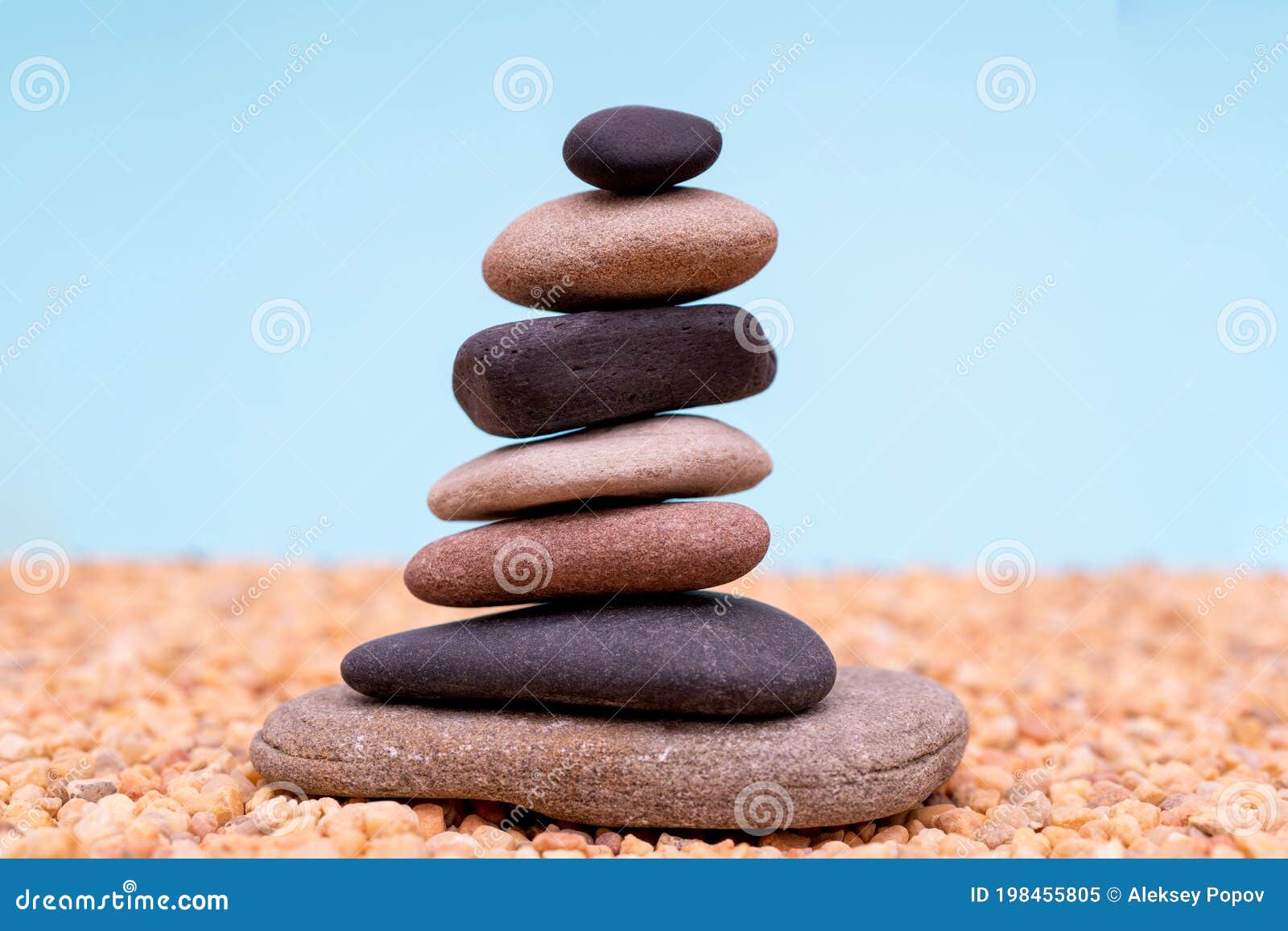 Stack of Pebbles in an Unstable State. Stock Image - Image of focus ...
