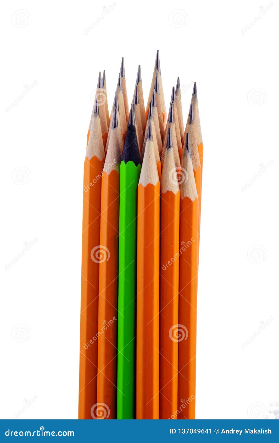 Stack of Pencils on White Background Stock Image - Image of independent ...