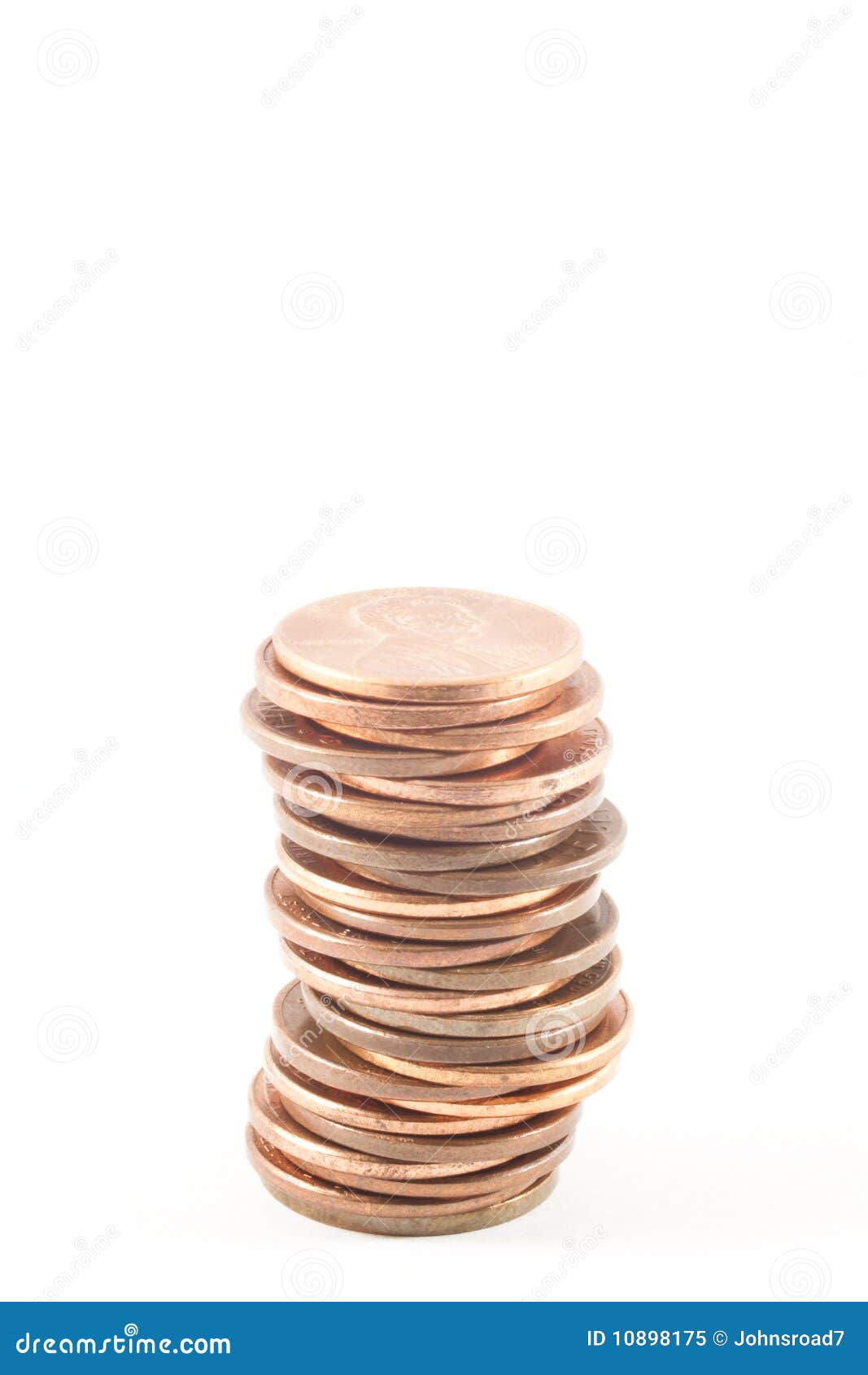 Stack of Pennies stock image. Image of currency, banking - 10898175