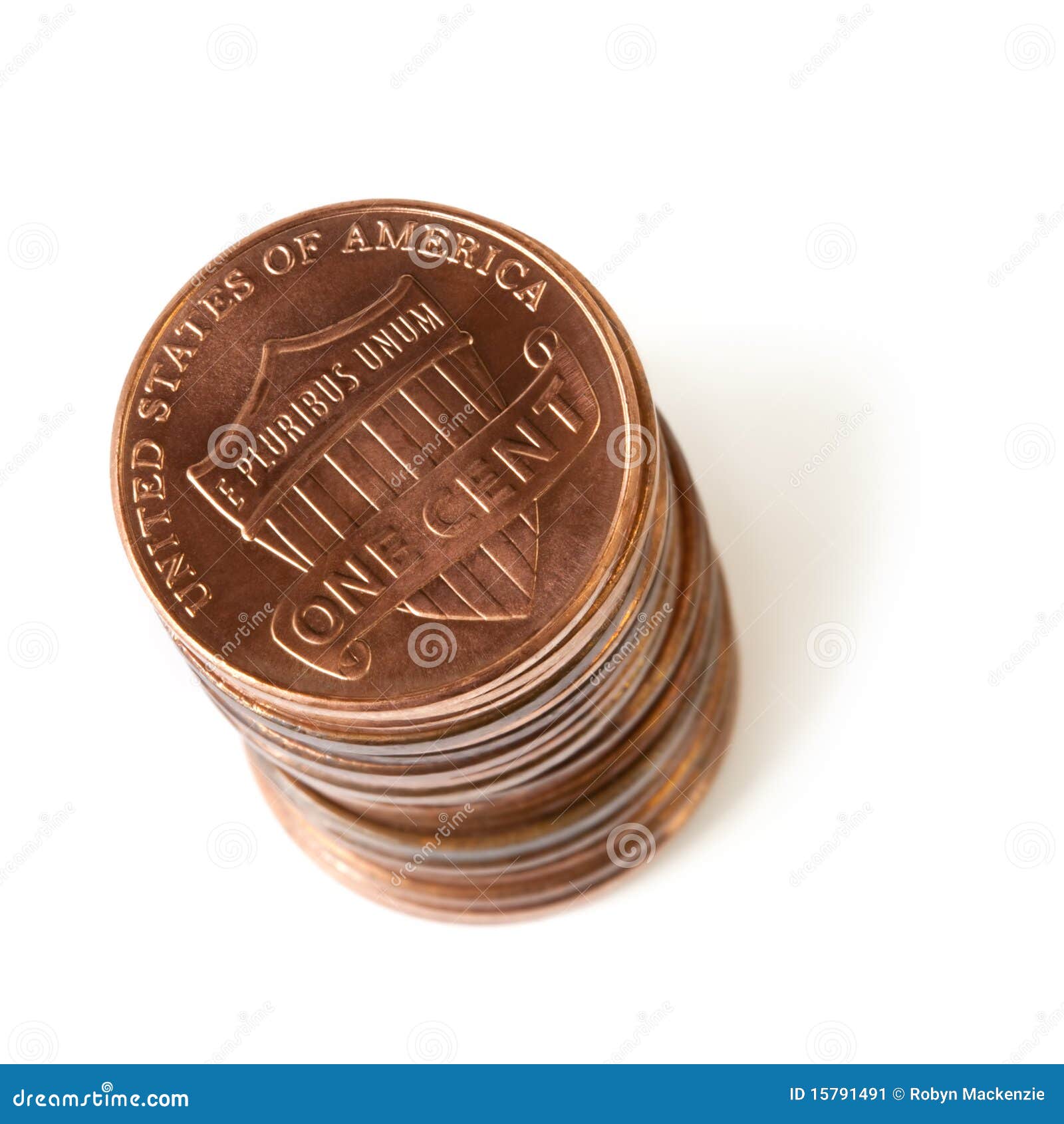 Stack of Pennies stock image. Image of stack, penny, overhead - 15791491
