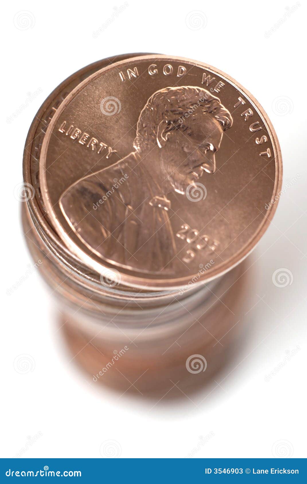 Stack of Pennies stock image. Image of savings, finances - 3546903