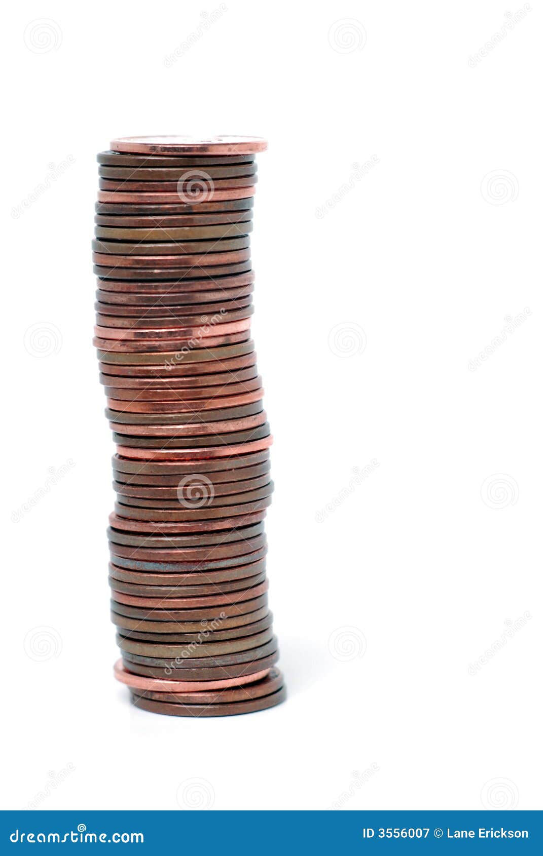 Stack of Pennies stock image. Image of savings, penny - 3556007