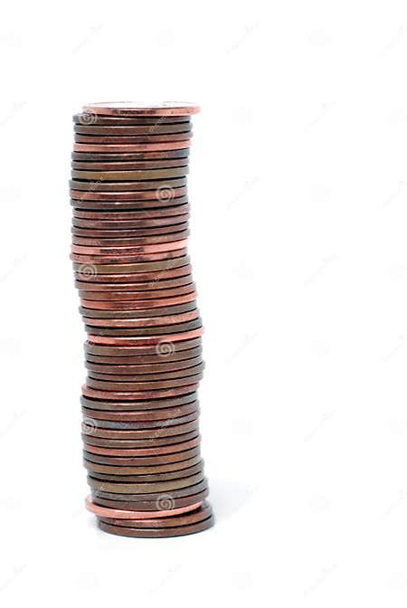 Stack of Pennies stock image. Image of savings, penny - 3556007
