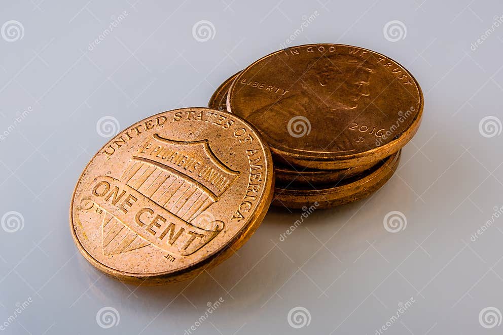 Stack of pennies stock photo. Image of copper, value - 174809392