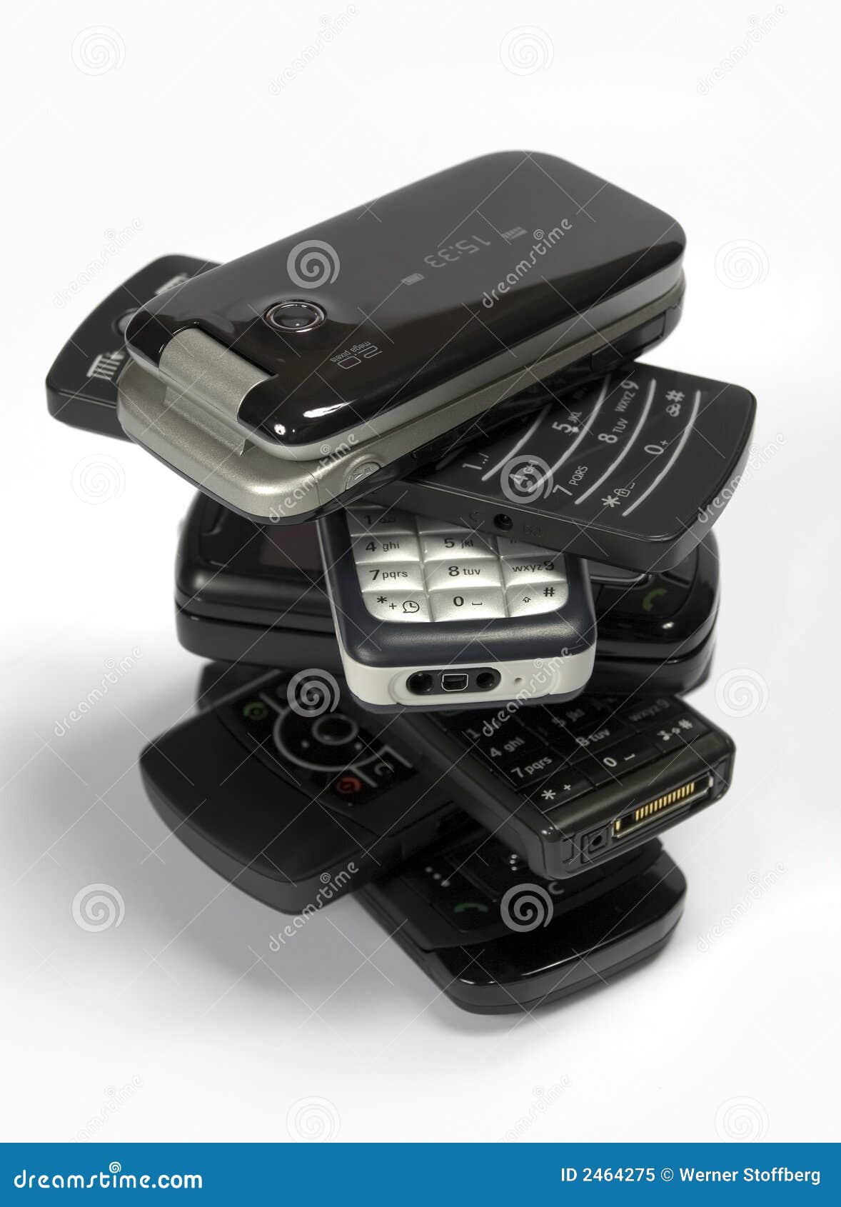 Stack of Phones stock image. Image of objects, communication - 2464275