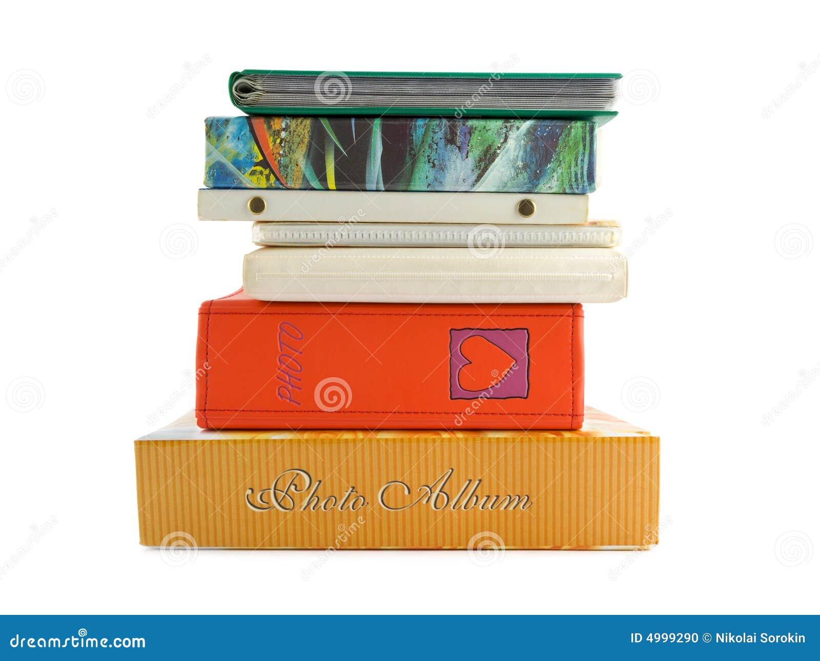 Stack of photo albums stock photo. Image of cover, book - 4999290