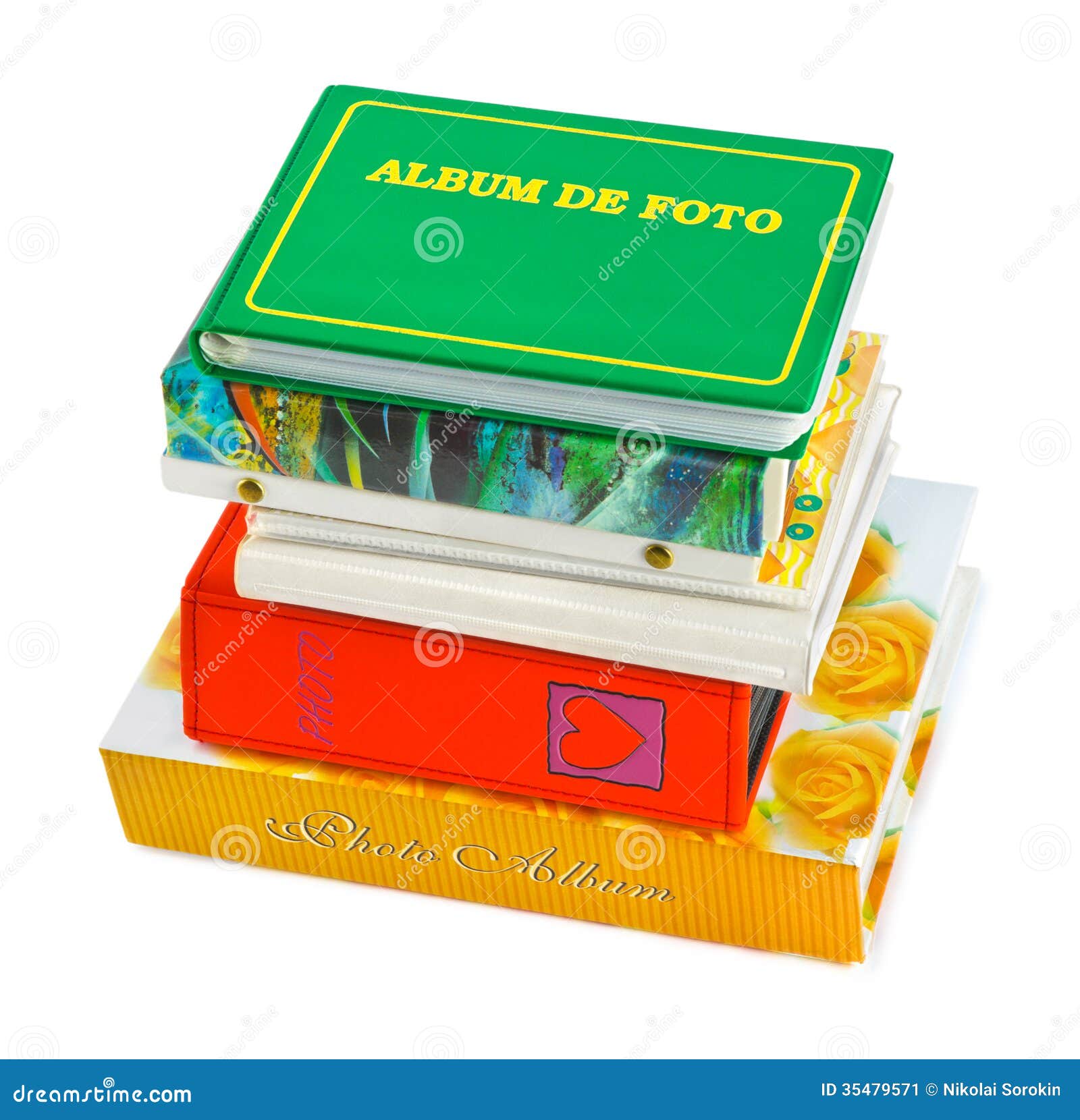 Stack of photo albums stock image. Image of frame, copyspace - 35479571