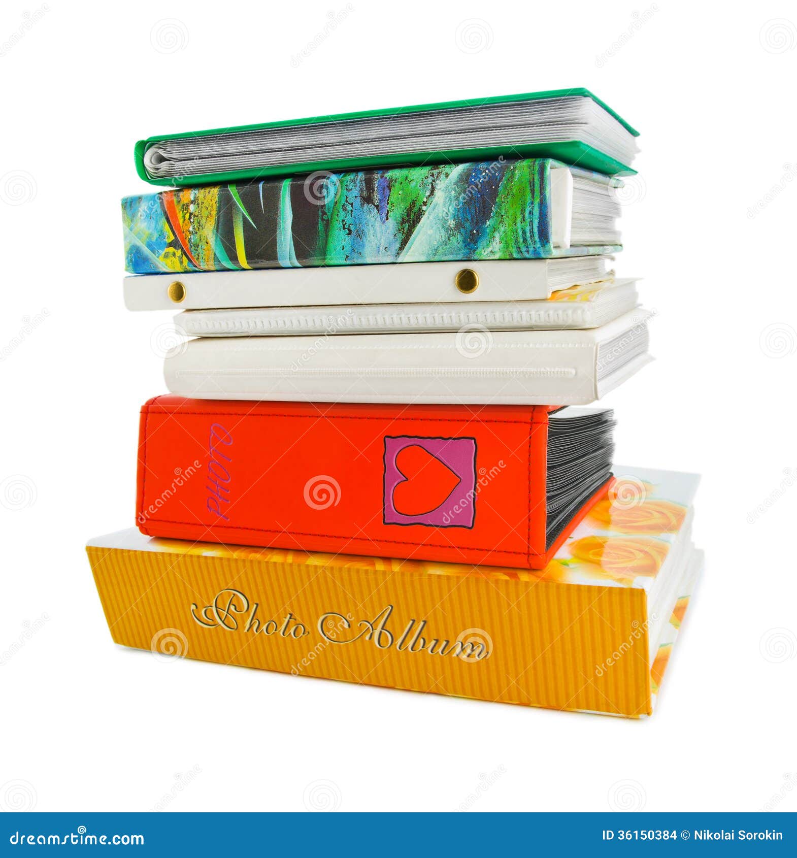 Stack of photo albums stock photo. Image of album, page - 36150384