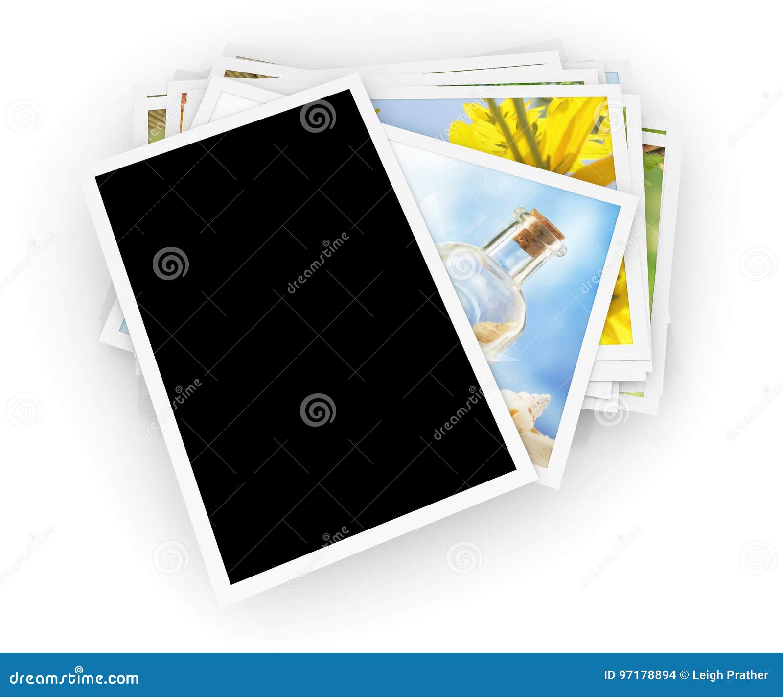 Stack of photos stock illustration. Illustration of colleciton - 97178894
