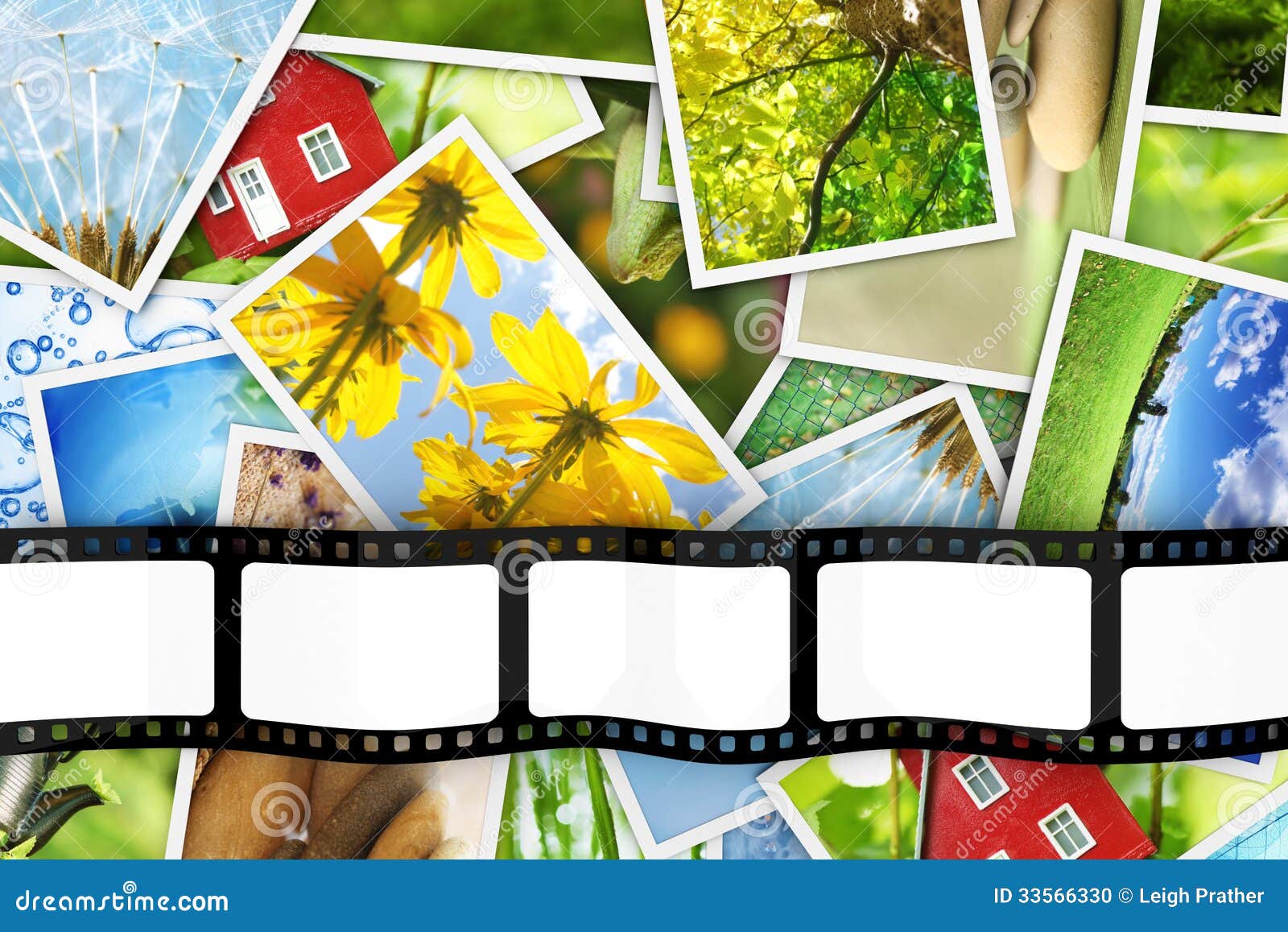 Stack of photos and film stock photo. Image of media - 33566330