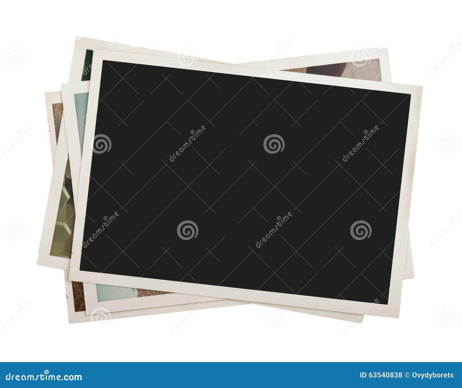 Stack of photos isolated stock photo. Image of border - 63540838