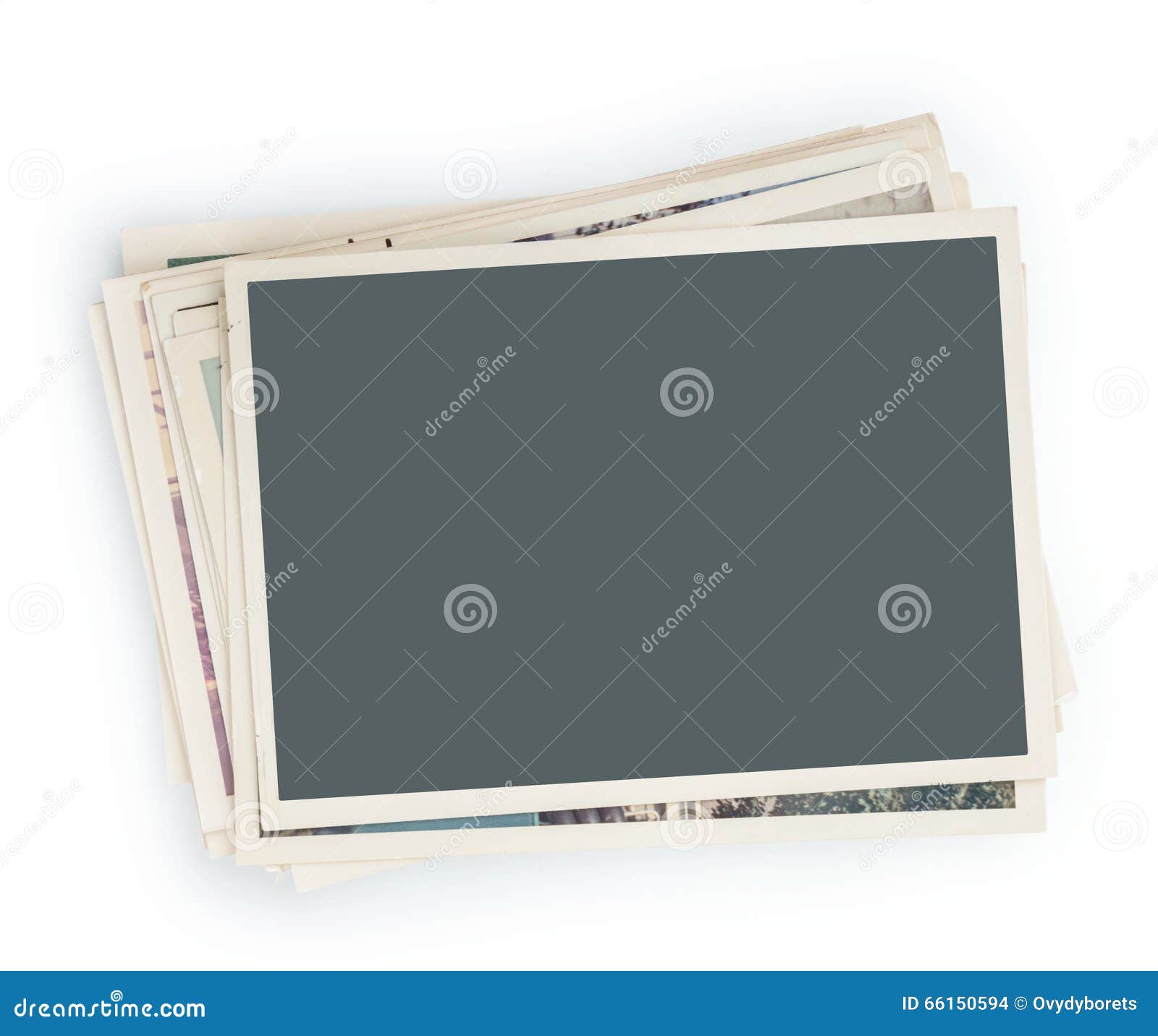 Stack of photos isolated stock photo. Image of album - 66150594