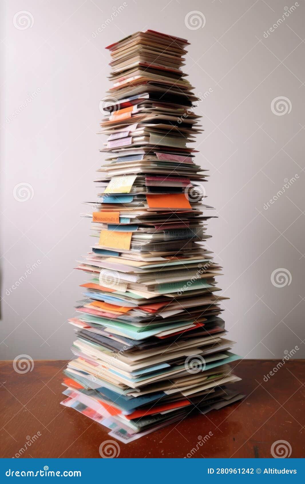 Stack of Physical Mail Envelopes Turning into Digital Email Stock ...