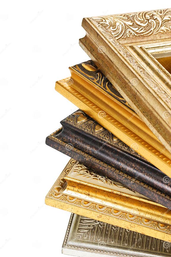 Stack of picture frames stock image. Image of background - 16196837