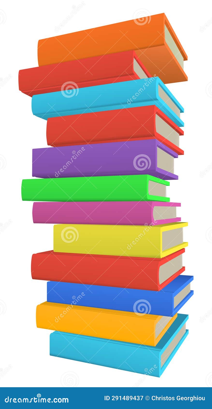 Stack Pile of Books Illustration Stock Illustration - Illustration of ...