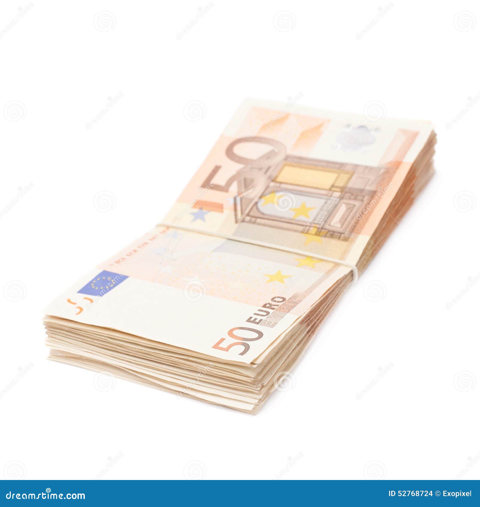 Stack Pile of Fifty Euro Bank Notes Stock Photo - Image of angle, bill ...