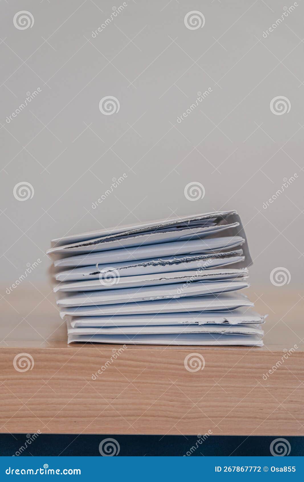 Stack Pile of Opened Envelope Letters To Read Stock Photo - Image of ...