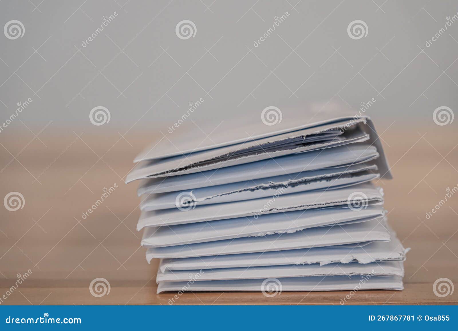 Stack Pile of Opened Envelope Letters To Read Stock Image - Image of ...