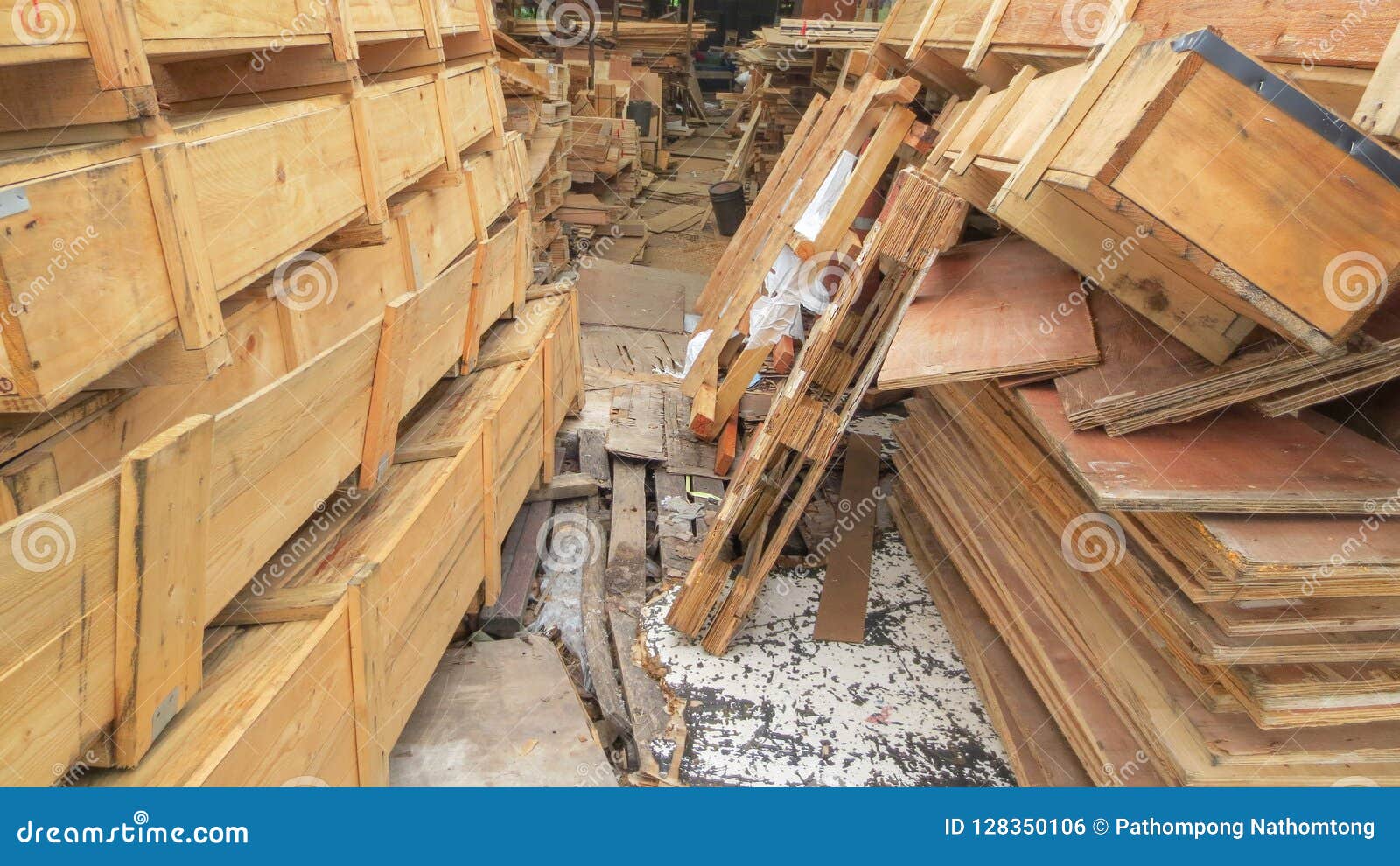 Stack Pile of Wooden Pallet Stock Photo - Image of delivery, business ...
