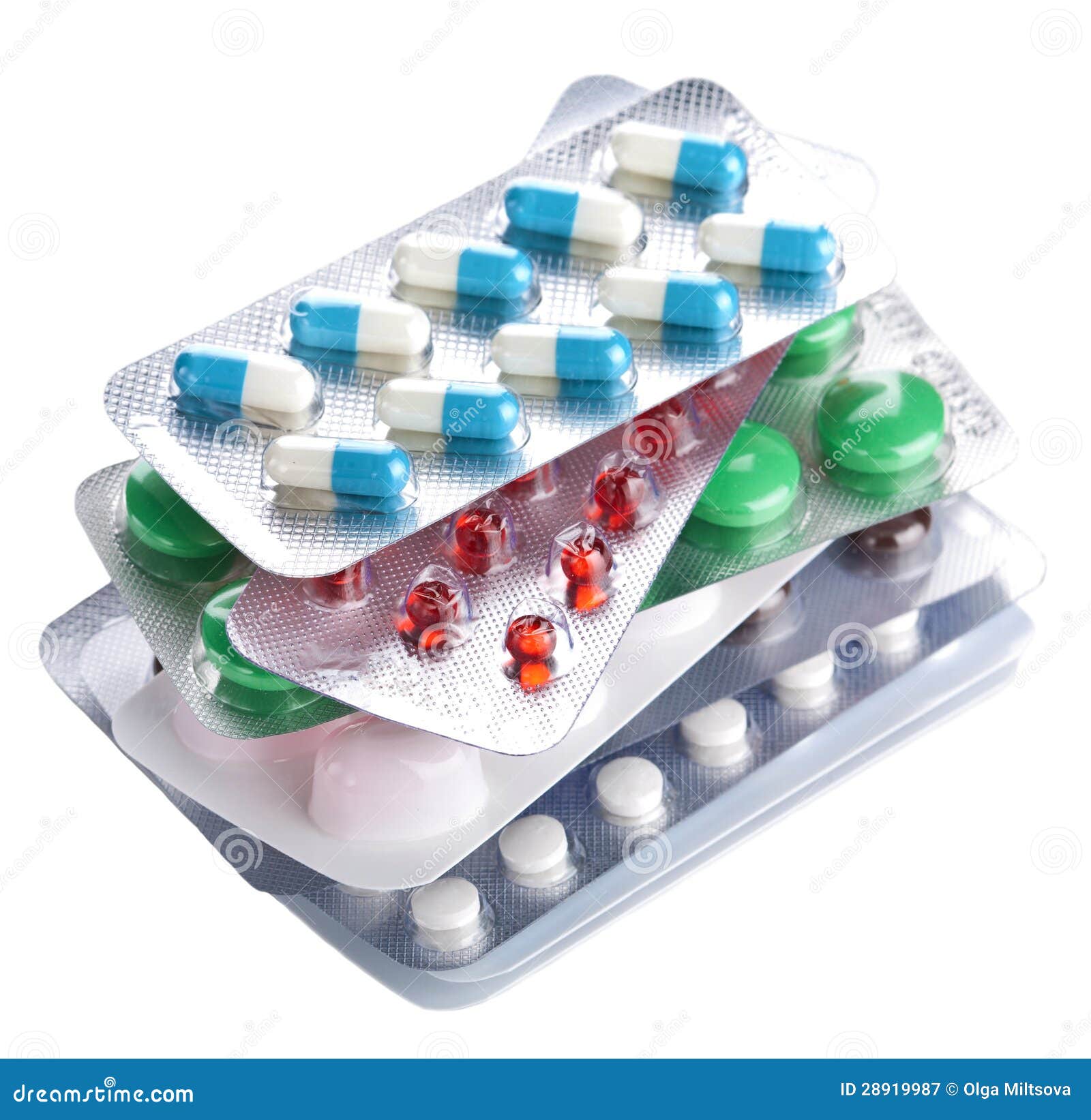 Stack of Pill Packs Isolated Stock Image - Image of pill, blister: 28919987