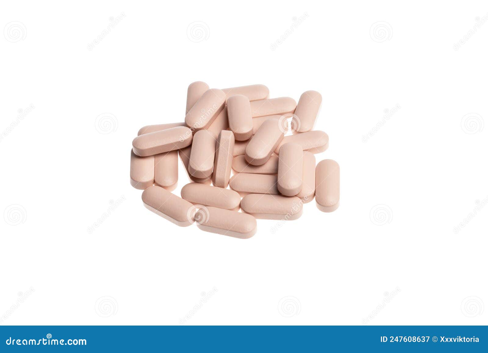 Stack of Pills Isolated on White Background Stock Image - Image of ...