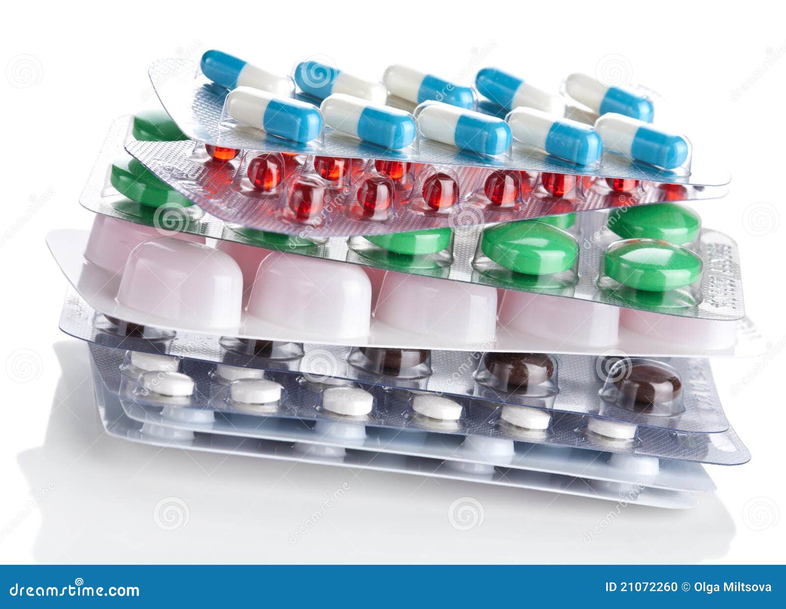 Stack of Pills Packs Isolated Stock Photo - Image of drugstore, pain ...