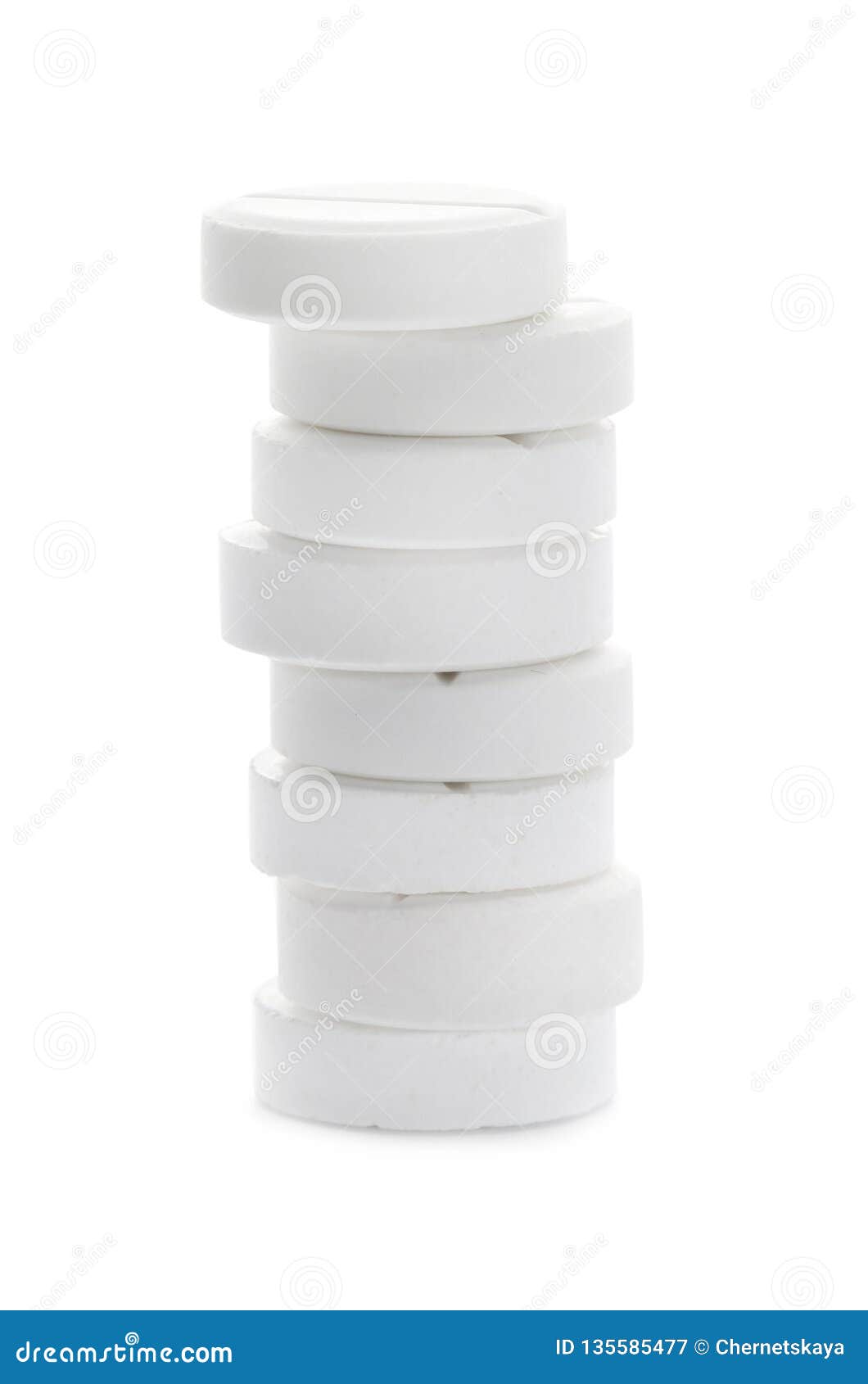 Stack of Pills on White Background. Stock Image - Image of antibiotic ...